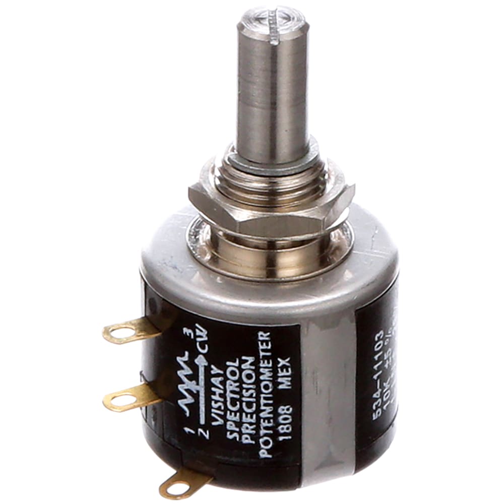 534-1-1-103 10kΩ Rotary Potentiometer 10-Turns 1-Gang Bushing Mount ...