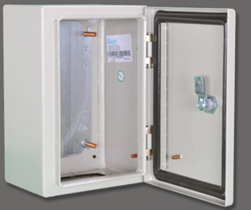 47-SB302515 Metal Enclosure 300x250x150 IP66 with mounting and gland p ...